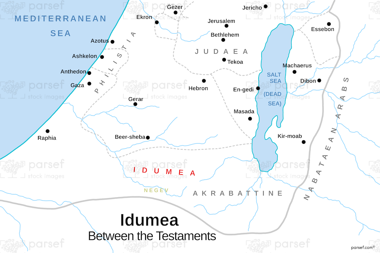 Idumea Bible Map | Free Bible Maps