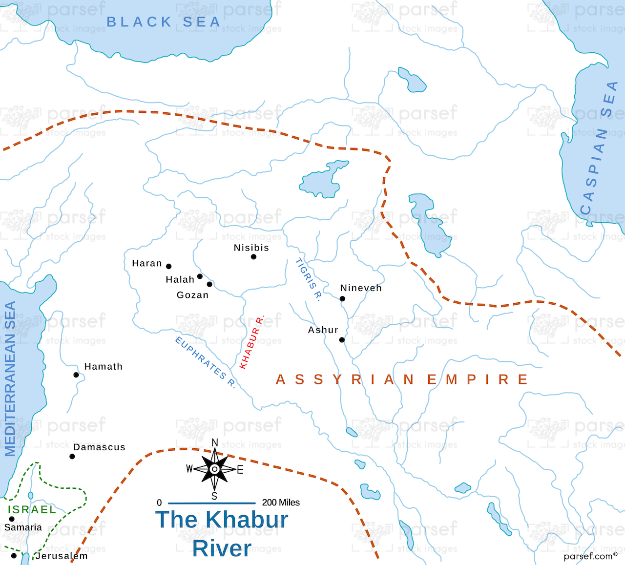 The Khabur River Bible Map | Free Bible Maps