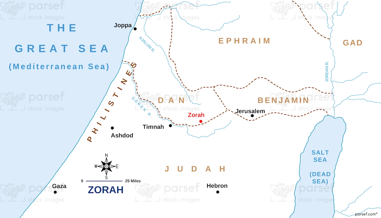 Zorah Bible Map | Free Bible Maps